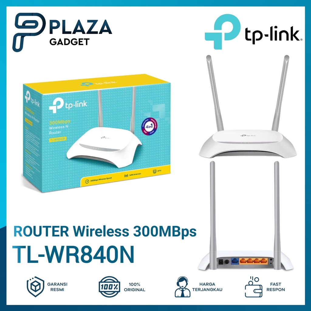 Jual TP-LINK TL-WR840N 300Mbps Wireless Router / Wifi Router TPLINK WR840N - Garansi Resmi 1 ...