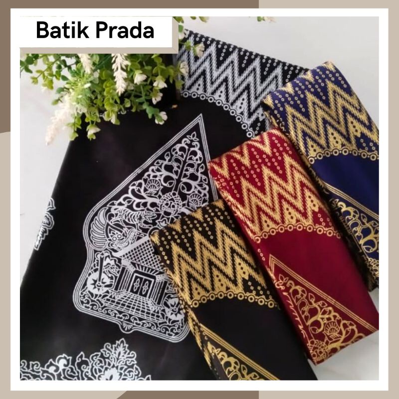 Jual KAIN BATIK PRADA GUNUNGAN WAYANG EMAS SONGKET MODERN | Shopee ...