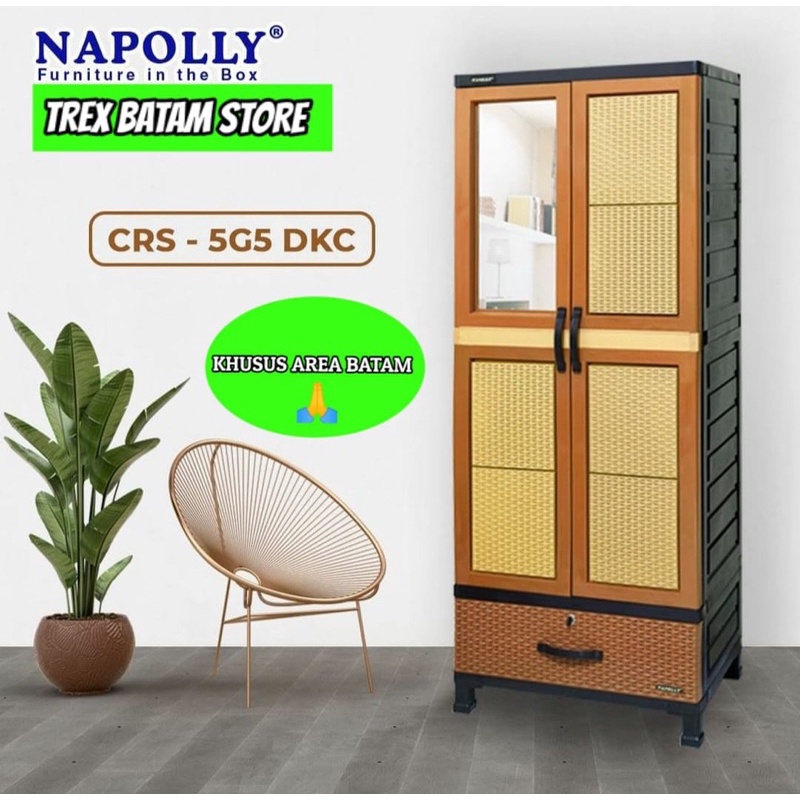 Jual NAPOLLY CRS 5G5.DKC LEMARI PAKAIAN PLASTIK (BATAM) | Shopee Indonesia