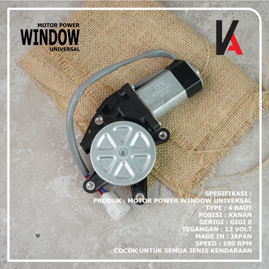 Jual Dinamo Motor Power Window Mobil 4 Baut Kanan Gigi 8 Universal ...