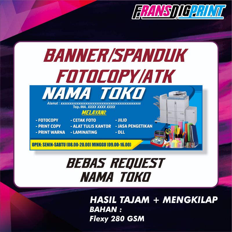 Jual spanduk fotocopy / banner fotocopy / banner atk | Shopee Indonesia