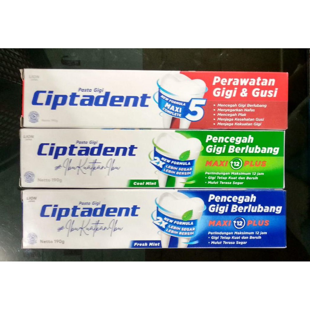 Jual CIPTADENT PASTA GIGI 190 ML | Shopee Indonesia