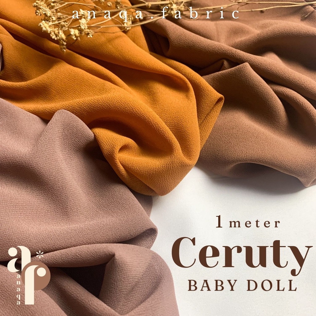 Jual 1 Meter Kain Ceruti / Ceruty Baby Doll PREMIUM | Shopee Indonesia