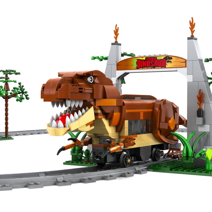 Jual Double E CaDa C59003W Jurassic T-Rex Railcar Dinosaur Electric ...