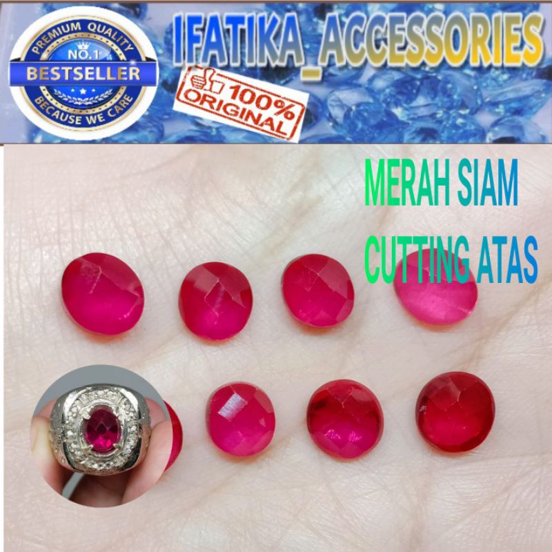 Jual Batu merah delima merah Siam rose bangkok / cutting atas | Shopee ...