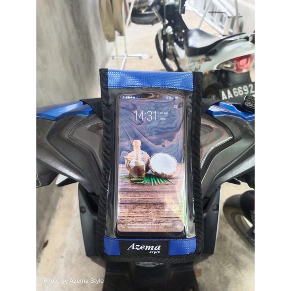Jual Tas Holder Hp Tas motor waterprof, layar mika Touchscrean,ada lubang charger. grosir harga ...