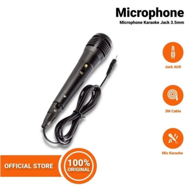 Jual mic kabel mic karaoke microphone kabel jack 3.5 mikrofon | Shopee ...