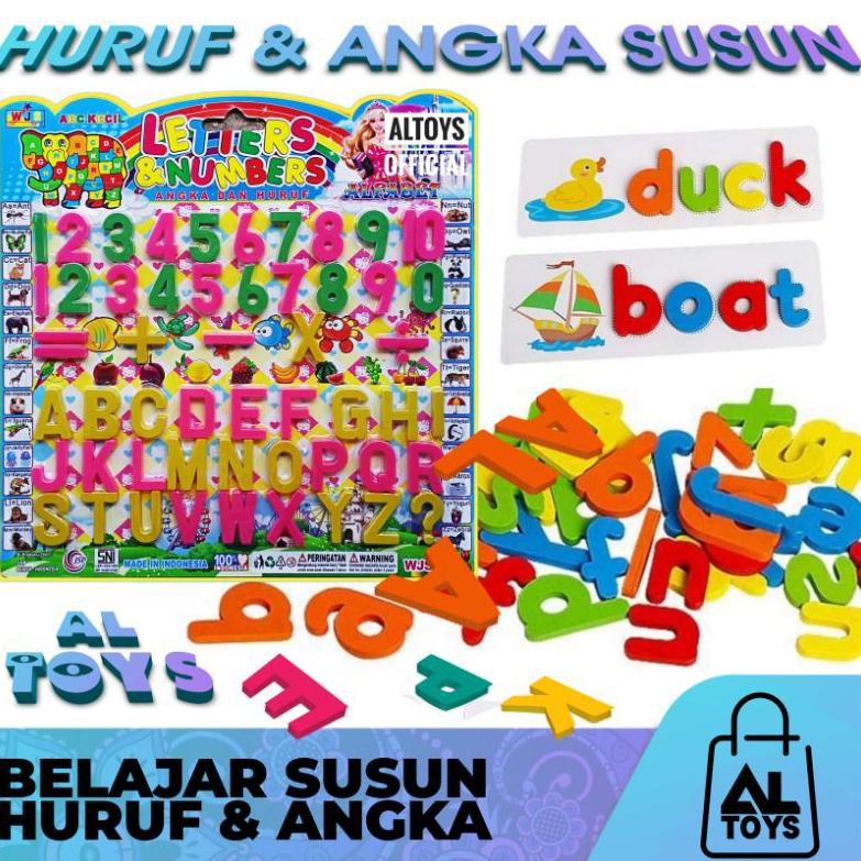 Jual MAINAN ABC ANGKA BELAJAR SUSUN HURUF DAN ANGKA ALPABET MAGNET ...
