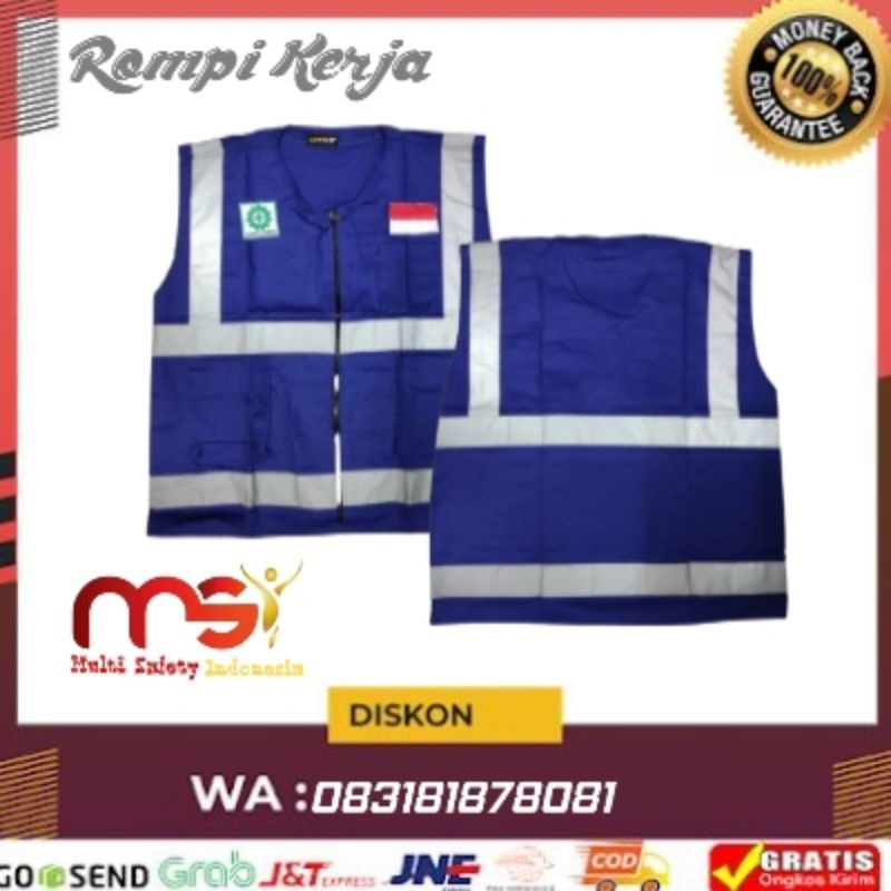 Jual Rompi Safety Drill / Rompi Safety Proyek / Rompi Kerja Lapangan ...