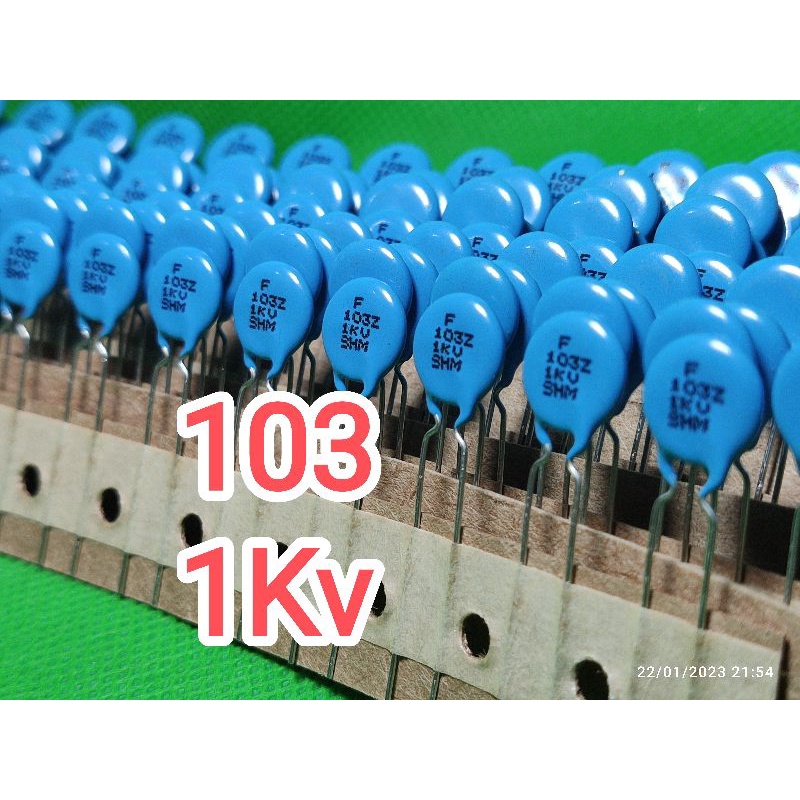 Jual milar mylar kapasitor keramik ceramic capasitor 103 1kv 10nf ...
