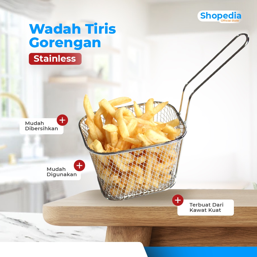Jual Keranjang Holder Kentang Strainer Fried Basket Potato Wadah Tiris ...