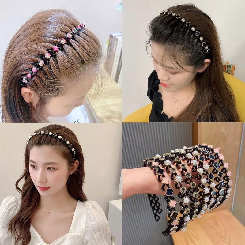 Jual Bando Rambut Fashion Korea Dengan 16 Buah Manik Motif Mutiara ...