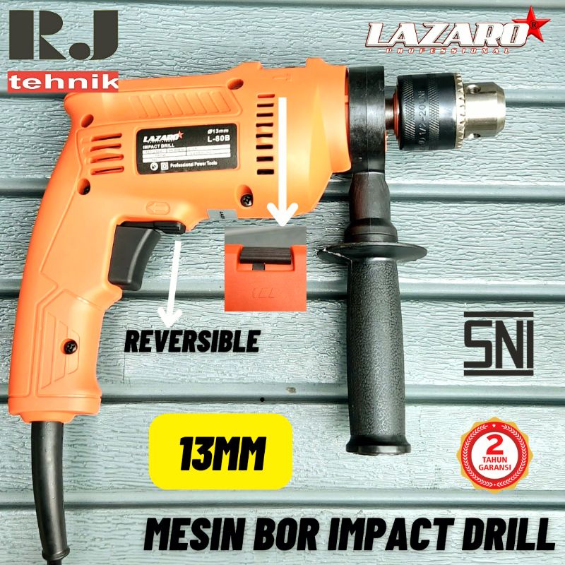 Jual Lazaro L80 Mesin Bor Beton Besi Kayu 16mm Impact Hammer Drill 13mm Garansi SNI | Shopee ...