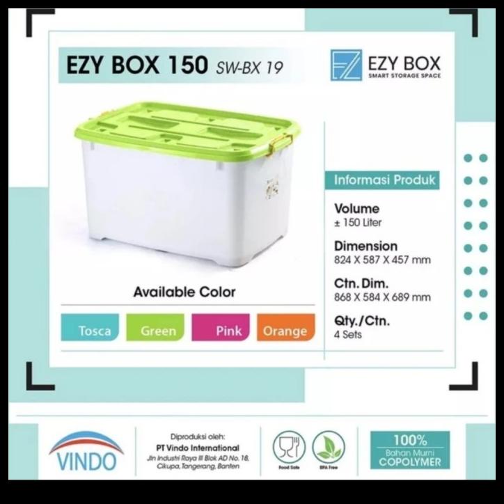 Jual Ezy Box Container Box 150 L Merk Vindo / Box Multifungsi 150L ...
