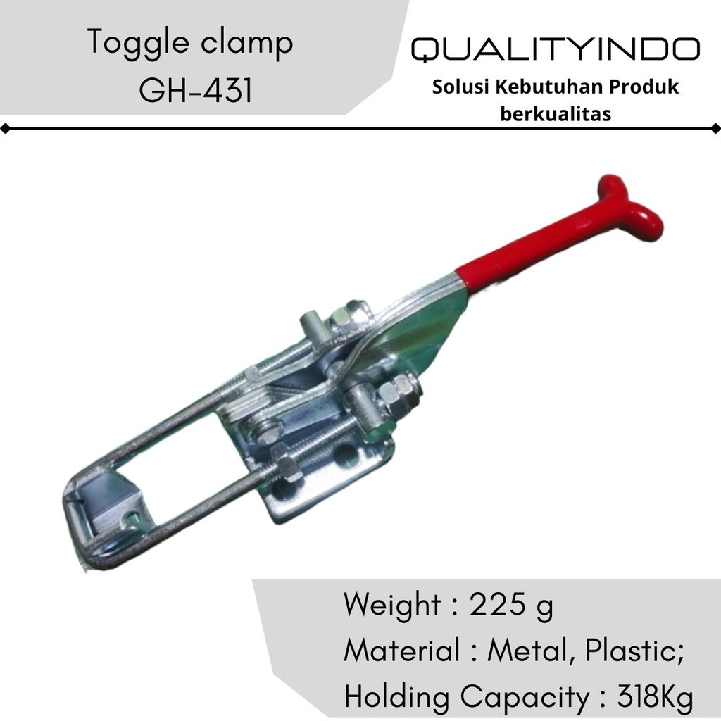 Jual Toggle clamp 431 klem penjepit GH-431 JY-431 holding capacity 318 ...