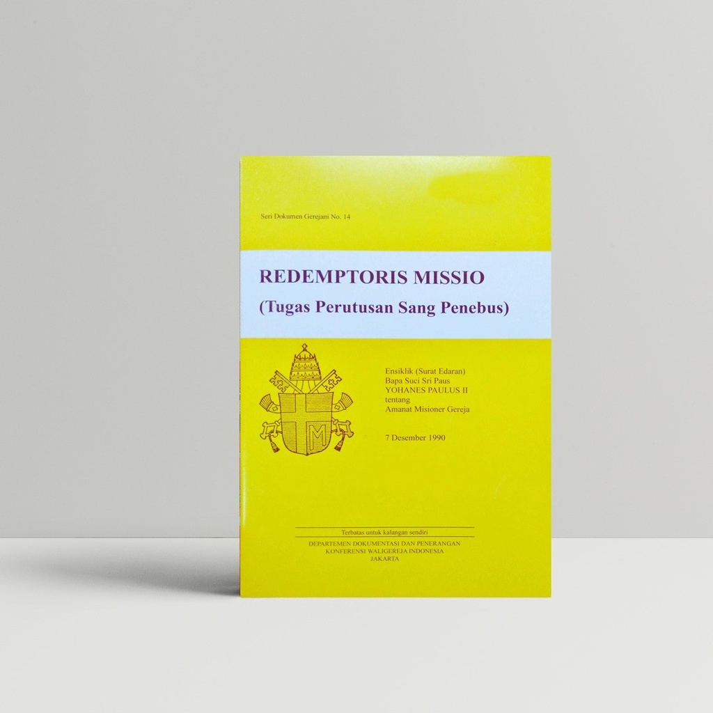 Jual REDEMPTORIS MISSIO (Tugas Perutusan Sang Penebus) | Shopee Indonesia