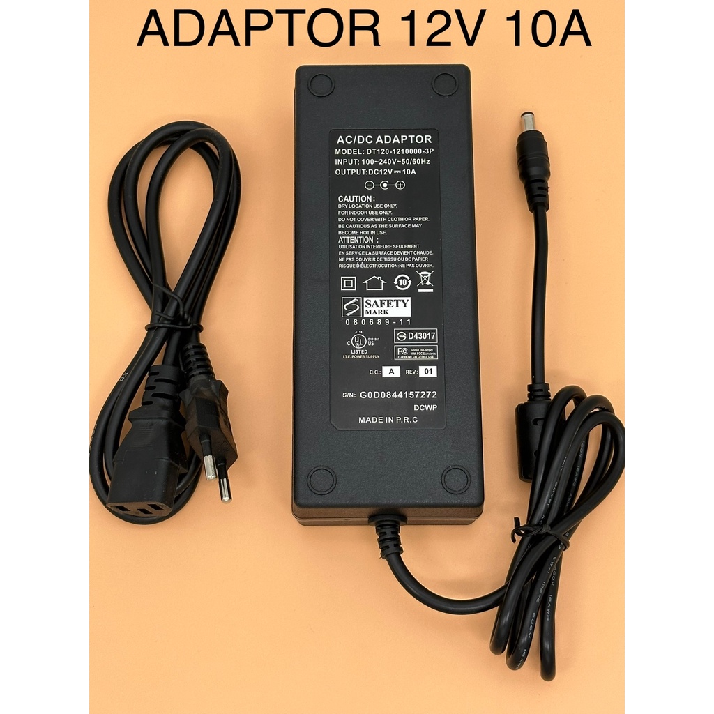 Jual ADAPTOR 12V 10A POWER SUPPLY 12V 10A SWITCHING ADAPTOR LED Strip Monitor 12V 10A ADAPTOR ...