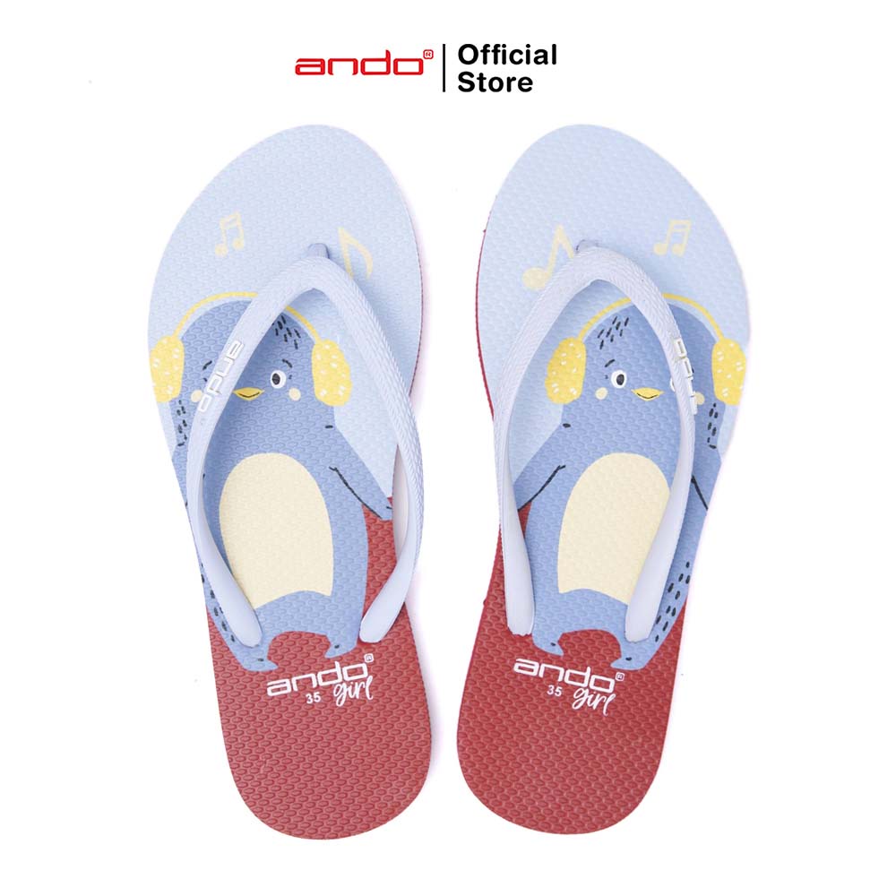 Jual Ando Official Sandal Jepit Cloudy Remaja - Merah | Shopee Indonesia