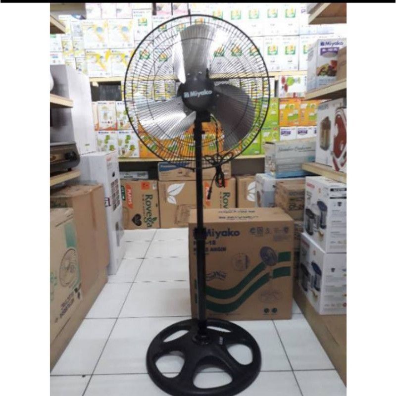 Jual MIYAKO Kipas Angin Stand Fan Berdiri Stainless KSB 18 | Shopee ...
