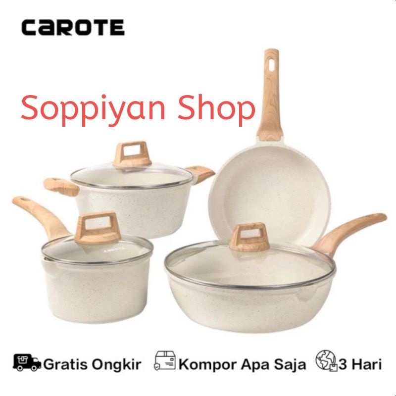 Jual READY!!! Carote Granit Ice Cream 4Pcs Set Panci Dan Wajan Marble ...