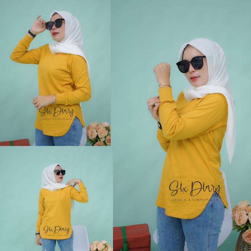 Jual Atasan Kaos Wanita Model bawah Oval | | Kaos Polos Wanita Lengan ... Jual Atasan Kaos Wanita Model bawah Oval | | Kaos Polos Wanita Lengan ...