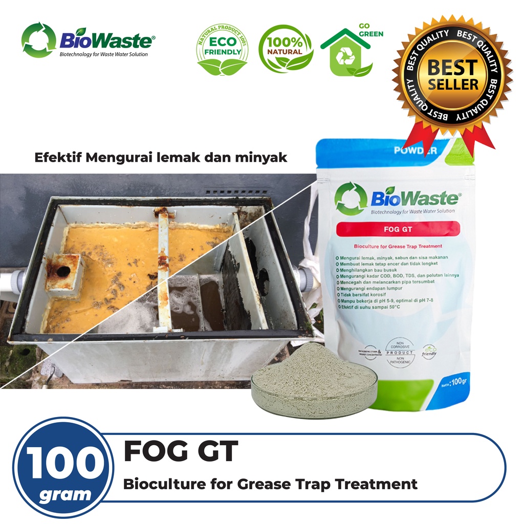 Jual Biowaste Bakteri Pengurai Lemak Minyak Fat Oil Dan Grease Kitchen ...