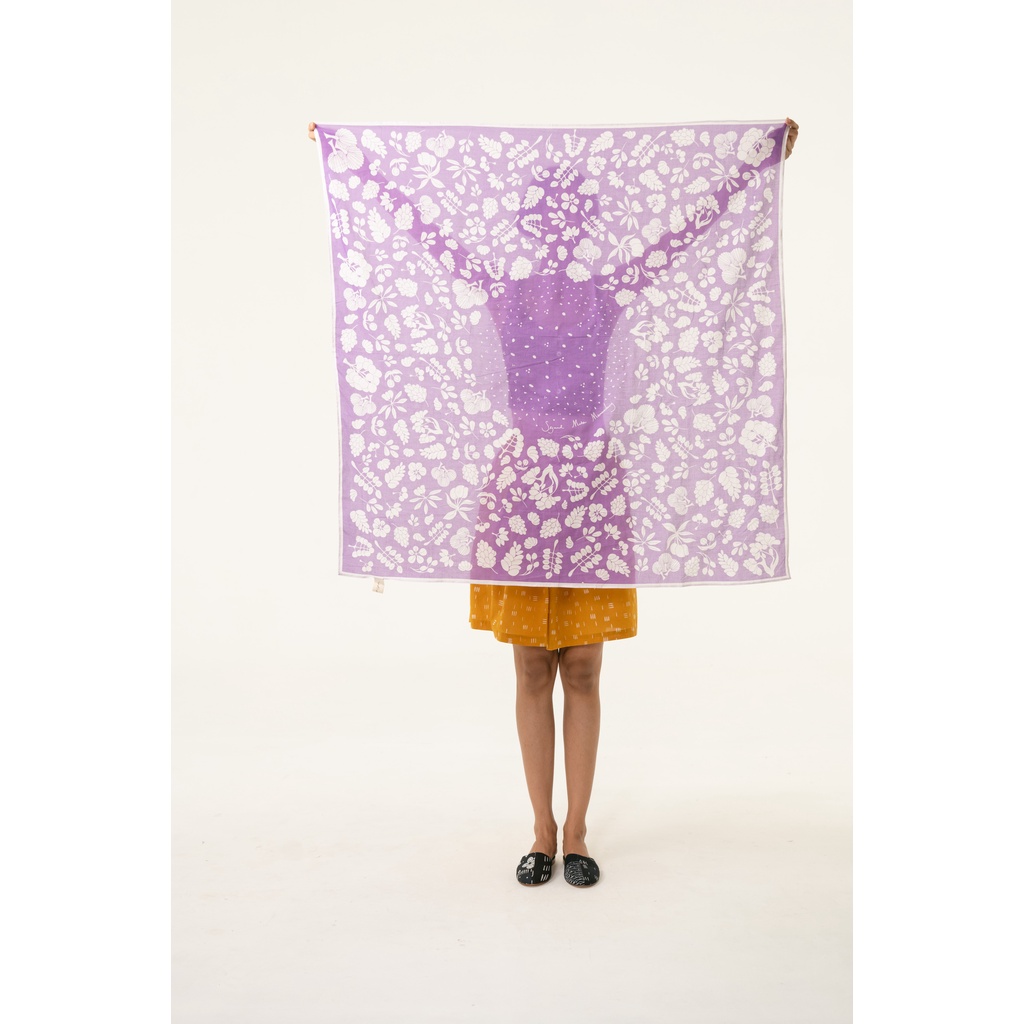 Jual Scarf Flora Bulat Violet Positive | Shopee Indonesia