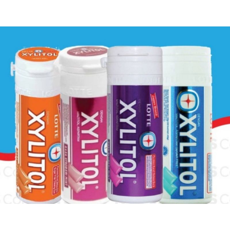 Jual XYLITOL Permen Karet Lotte Botol 27gr Lotte Mint | Shopee Indonesia