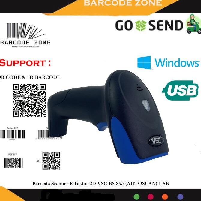 Jual BARCODE SCANNER 2D VSC BS-895 (QR CODE-EFAKTUR) TANPA STAND AUTO ...