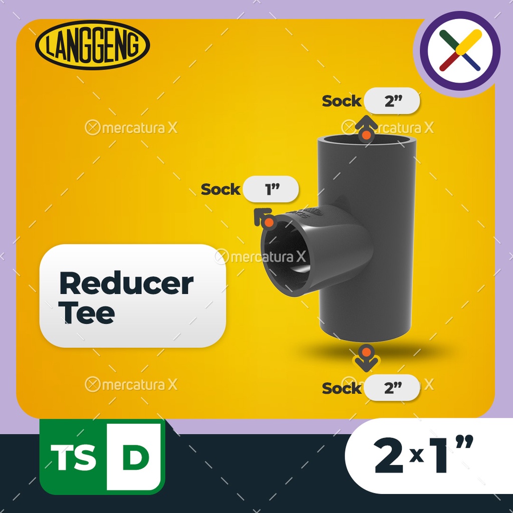 Jual Reducer Tee TS-D 2x1" - Fitting PVC | Shopee Indonesia