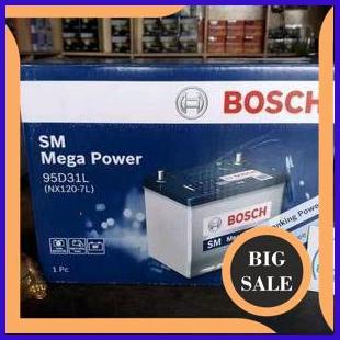 Jual perkakas Aki Mobil NX120-7L 95D31L Bosch Mega Power Accu Kering 12JZ3 | Shopee Indonesia