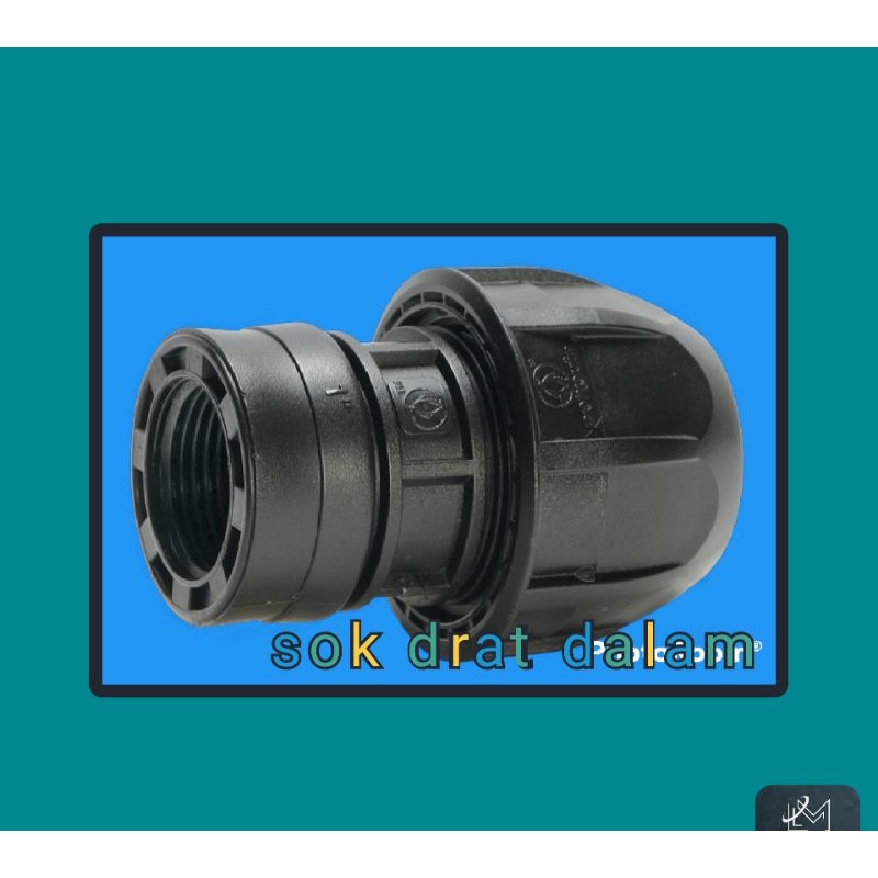 Jual Female threaded adaptor 20mm x 1/2 inch sok drat dalam pipa hdpe ...
