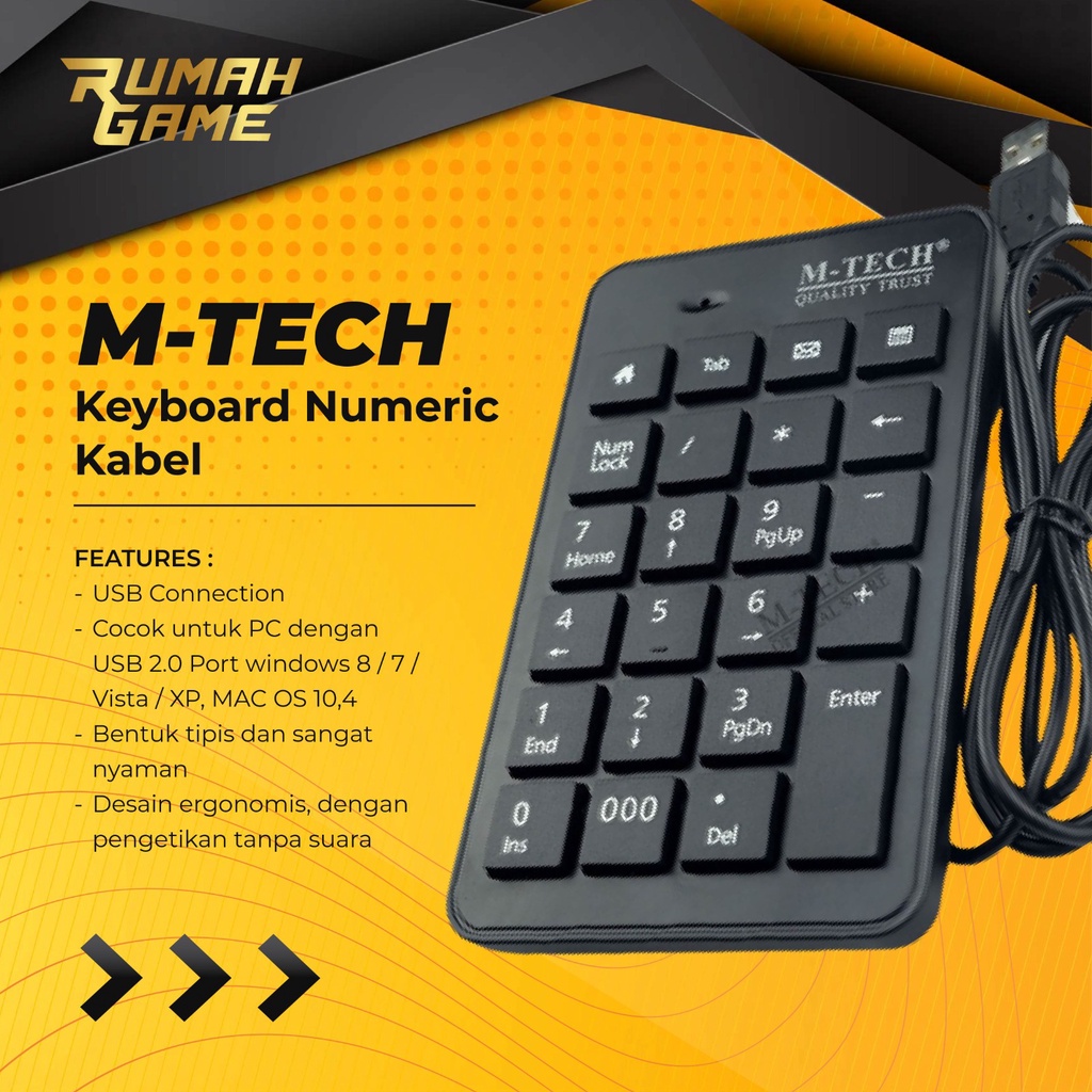 Jual Mtech Keypad Numerik Kabel / Keyboard Numerik USB komputer Laptop M-tech | Shopee Indonesia