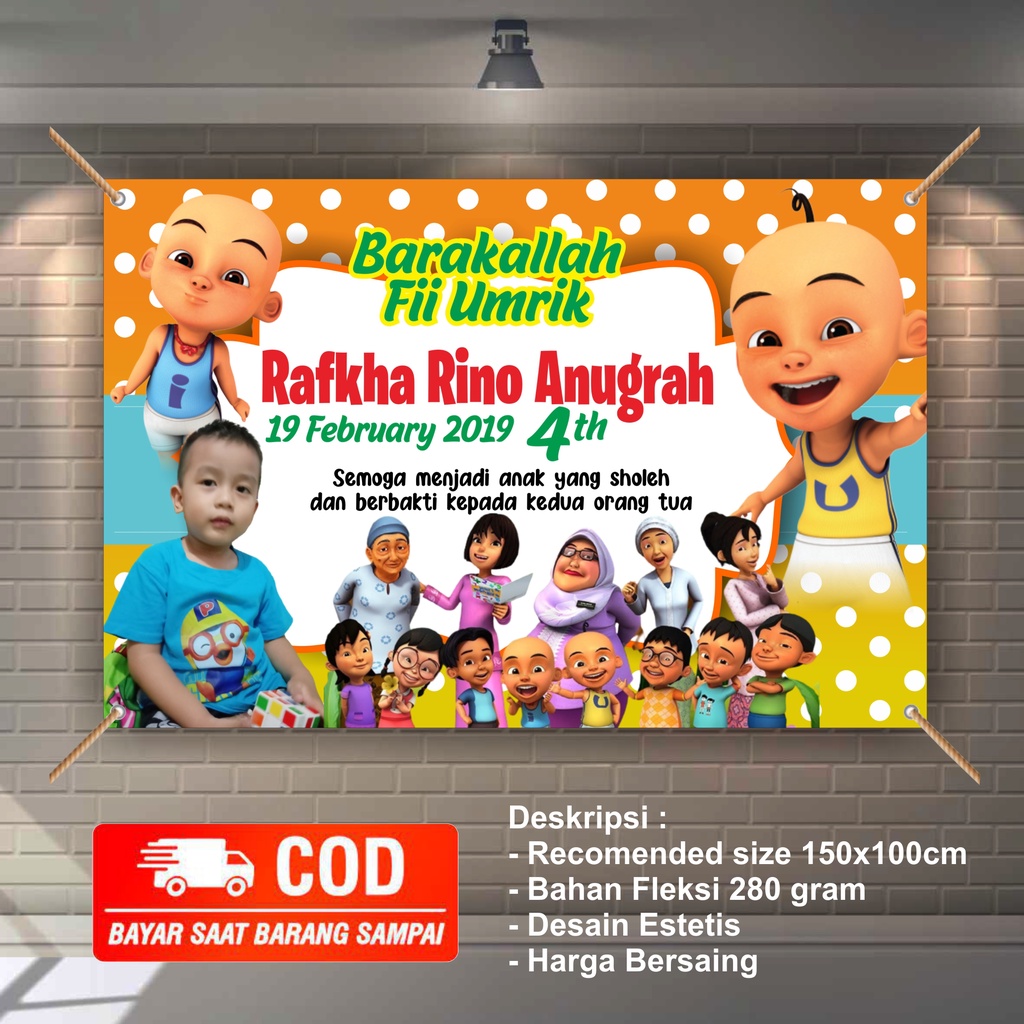 Jual Banner / Backdrop Ulang Tahun Anak Custom | Gratis Desain | Contoh ...