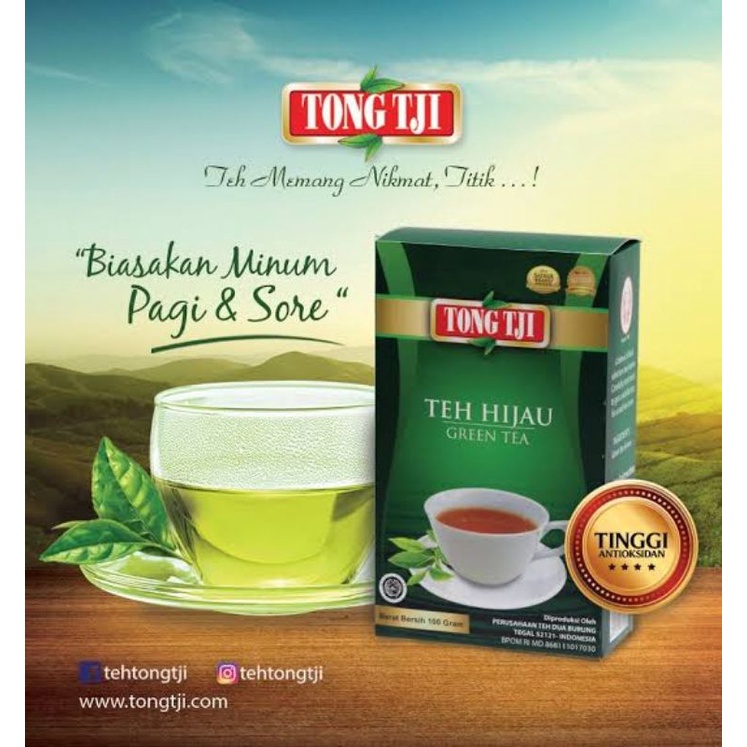 Jual TEH HIJAU TONGTJI TEH GREEN TEA TEH CELUP TONGJI 1 BOX ISI 25 ...