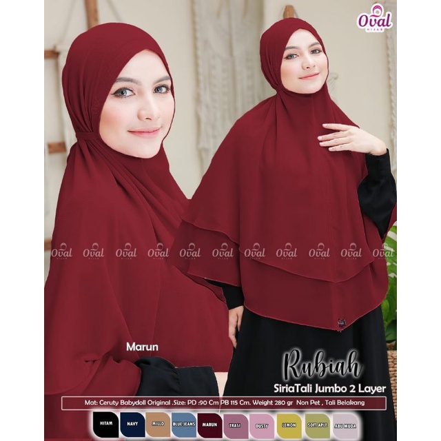 Jual RUBIAH original Oval Hijab | Shopee Indonesia