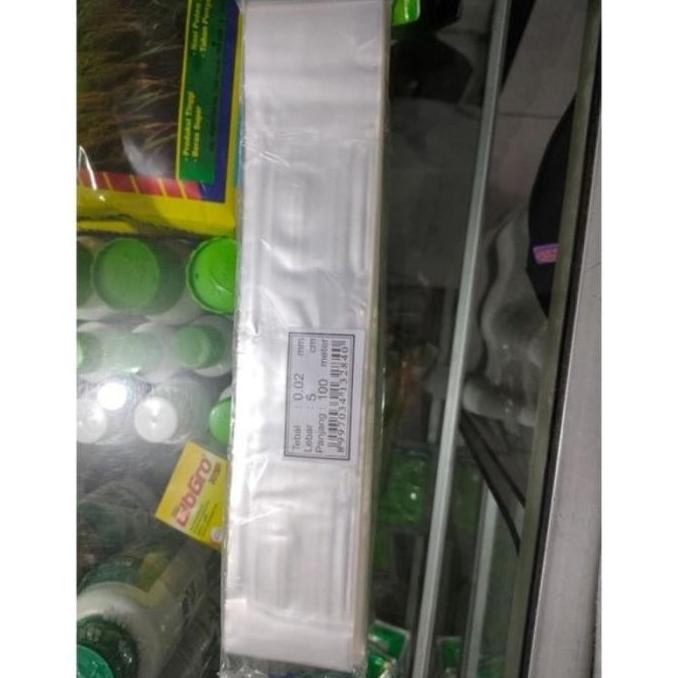 Jual Plastik ukuran lebar 5 cm tebal 0,2 mili panjang 100 meter cocok ...