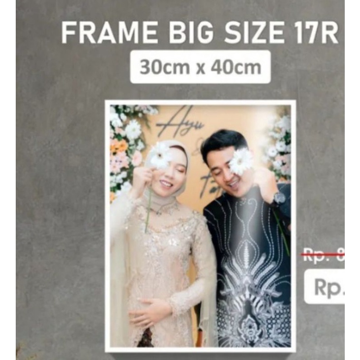 Jual Cetak Foto + BINGKAI/UKURAN 40x30 cm Frame Tanpa Paku sudah ...
