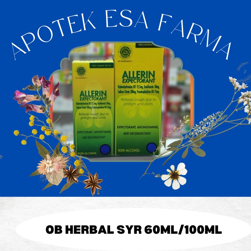 Jual ALLERIN EXPECTORANT SYRUP/60ML/120mlOBAT BATUK BERDAHAK | Shopee ...
