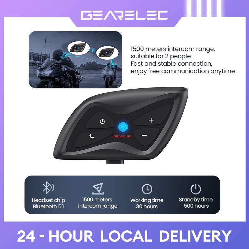 Jual 【Barang Spot】GEARELEC DK01 intercom helm headshet bluetooth helm ...