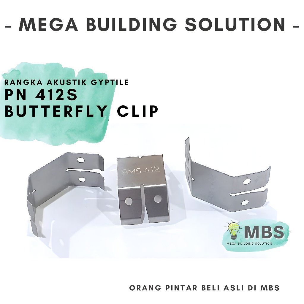 Jual Butterfly Clip PN 412s Aksesoris Plafon Akustik - Plafond Gipsum ...