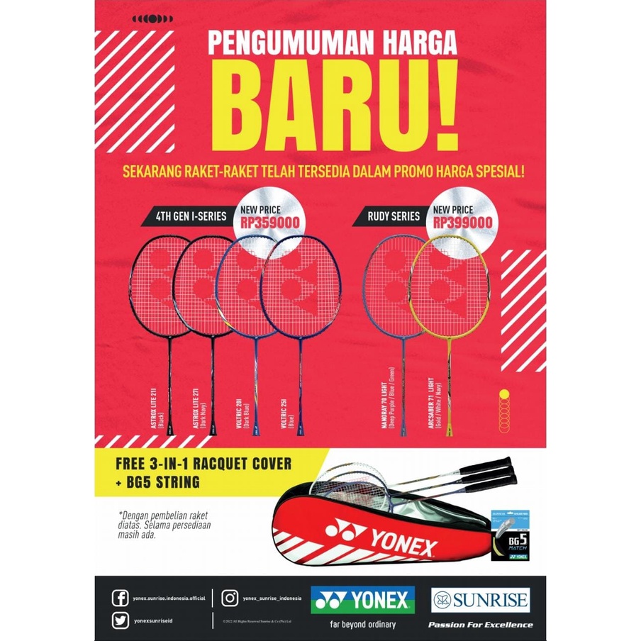 Jual RAKET BADMINTON YONEX ARCSABER 71 LIGHT RUDY HARTONO NEW COLOUR (PAKET LENGKAP) | Shopee ...