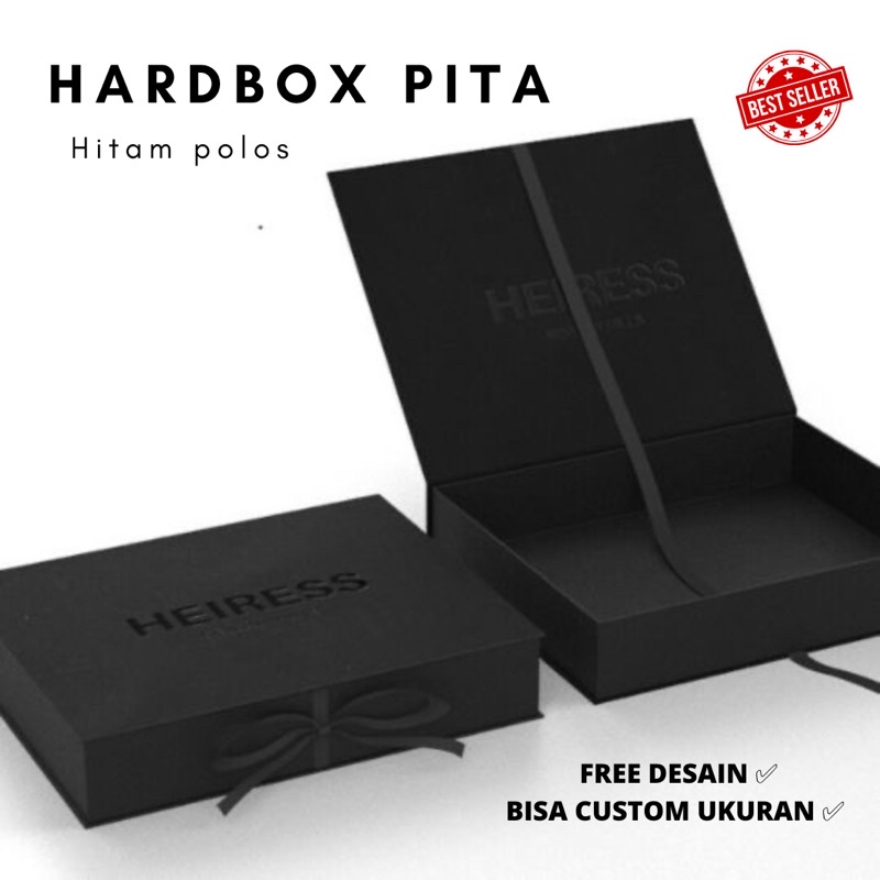Jual Hardbox Hitam Custom Box Gift Box Kotak Kado Luxury Box Luxury | Shopee Indonesia