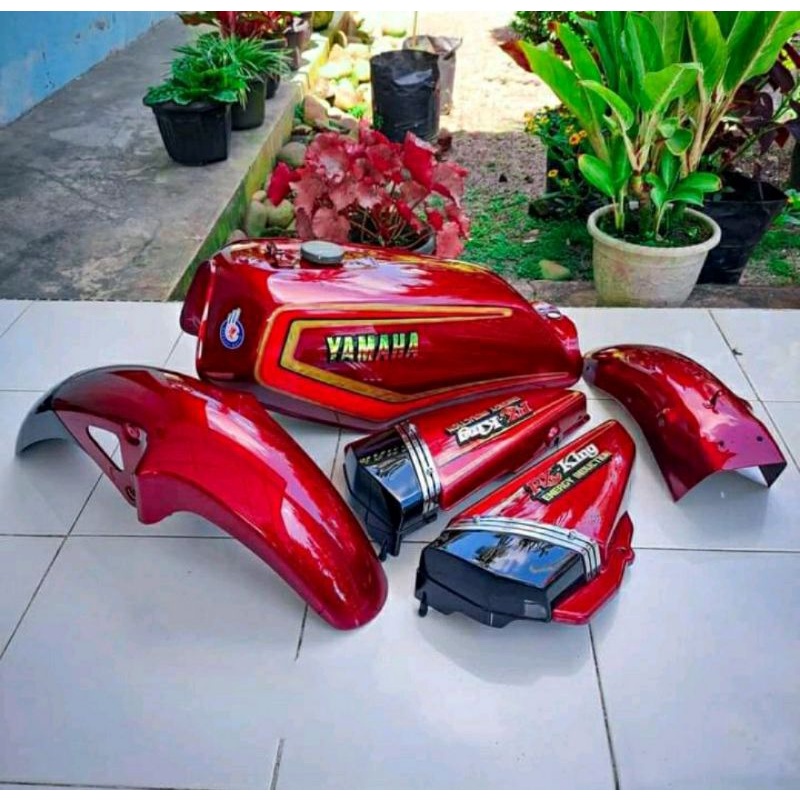 Jual Body set Yamaha RX King RXKing 1983 Merah Maron set full komplit ...