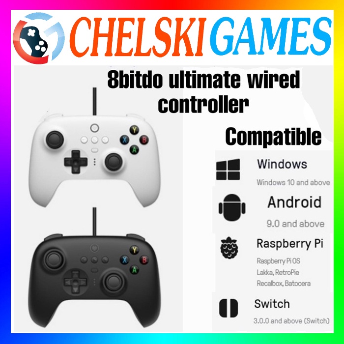 Jual 8Bitdo Ultimate Wired Controller PC Windows Switch Android ...
