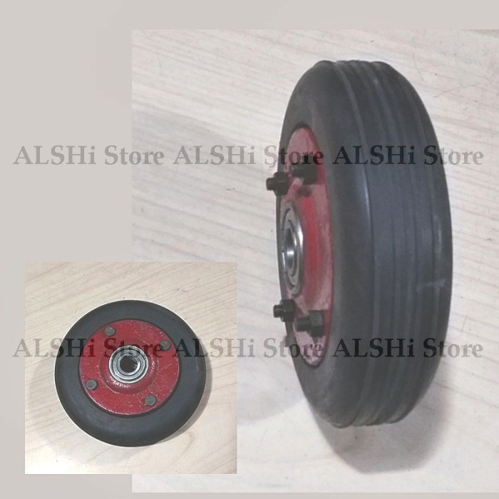 Jual _^_^_^] Roda Troli/Lori Kereta Barang Karet Velg+Bearing | Shopee ...