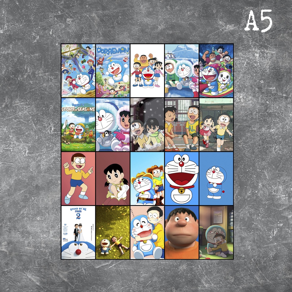 Jual [20 PCS] UKURAN A5 POSTER DINDING KAMAR DORAEMON | POSTER DORAEMON ...