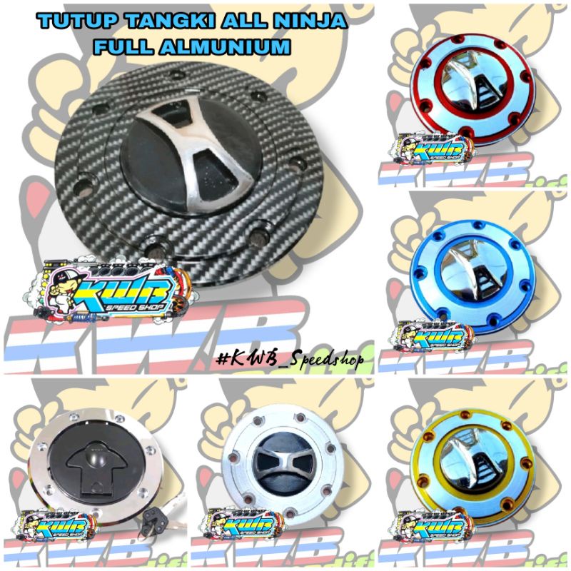 Jual Tutup tangki ninja full almunium set bibir tangki sumuran tangki tutup tangkin ninja carbon ...