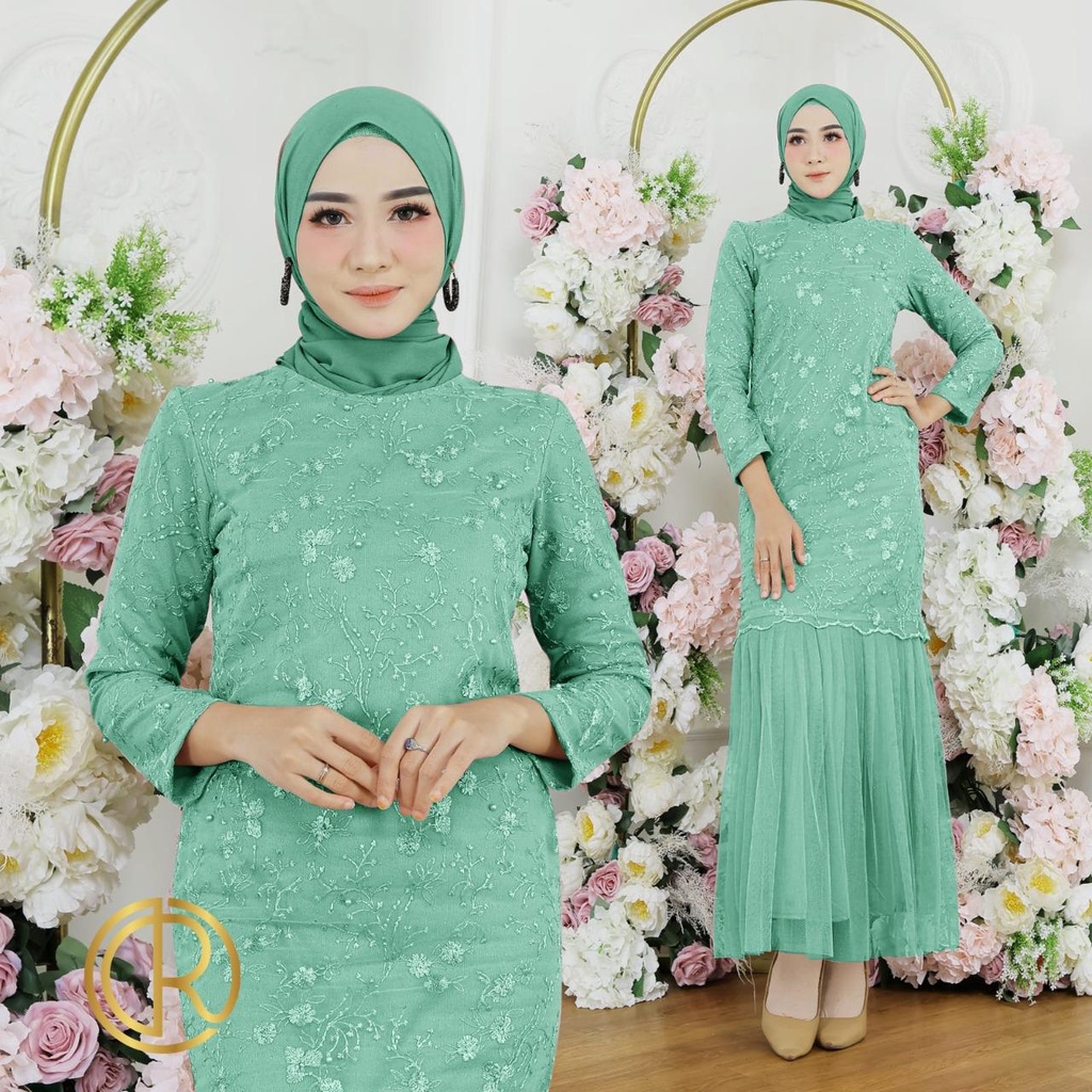 Jual ( COD ) MAXI MARION GAMIS DUYUNG MEWAH SERAGAM BRIDESMAID BAGUS ...