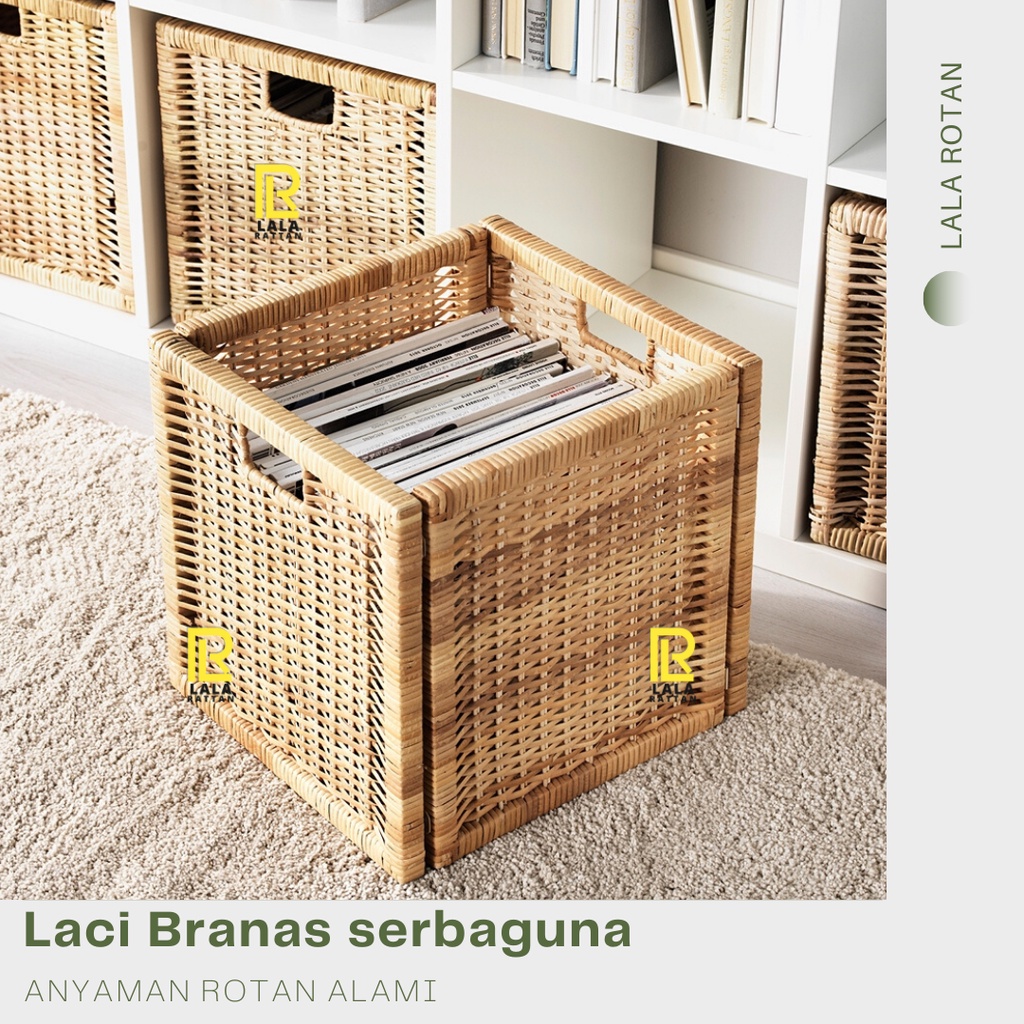 Jual Box Keranjang Laci Rotan Branas Rotan Alami Natural tersedia dalam ...